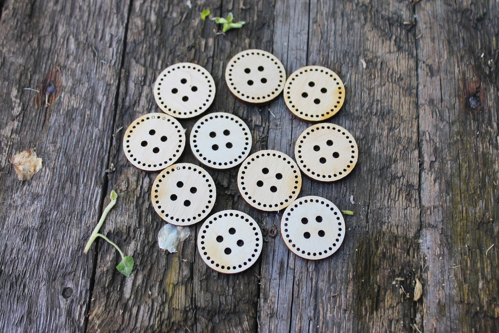 Set of 10 Unfinished Laser Cut Round Buttons 30 Mm 1.2 - Etsy