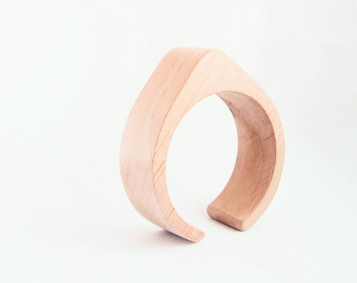 30 Mm Wooden Cuff Unfinished Drop Shape Natural Eco Friendly - Etsy