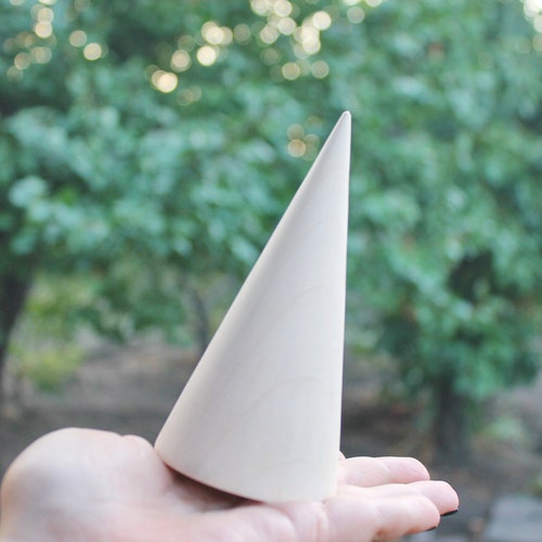 Big Wooden Cones 150 Mm X 50 Mm Natural Eco-friendly Beech - Etsy