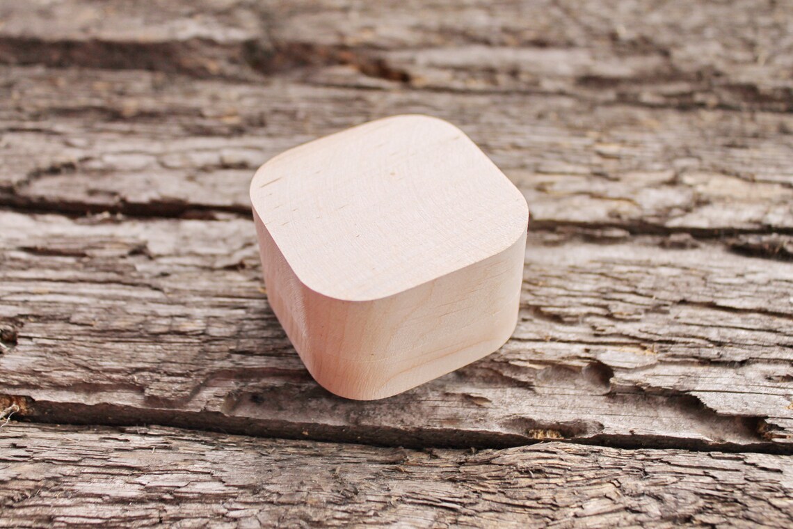 60 Mm - Wedding Ring Box - Square Unfinished Wooden Box 60x60 Mm ...