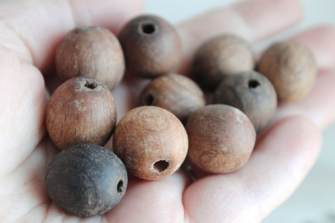18 Mm Wooden Textured Beads 50 Pcs Natural ECO-FRIENDLY | Etsy