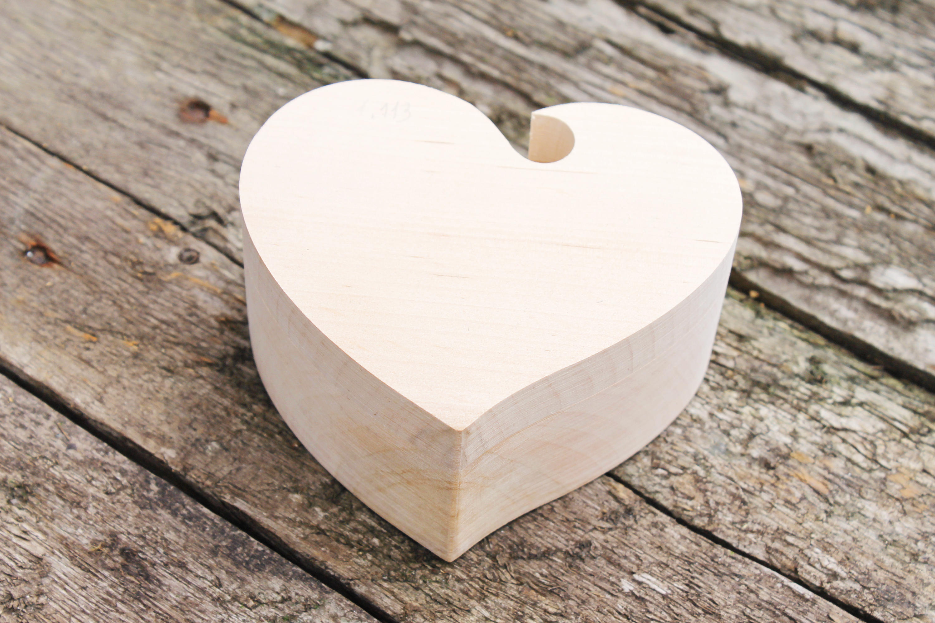 Hinged Heart-box With a Curl Unfinished Wooden With Cover | Etsy