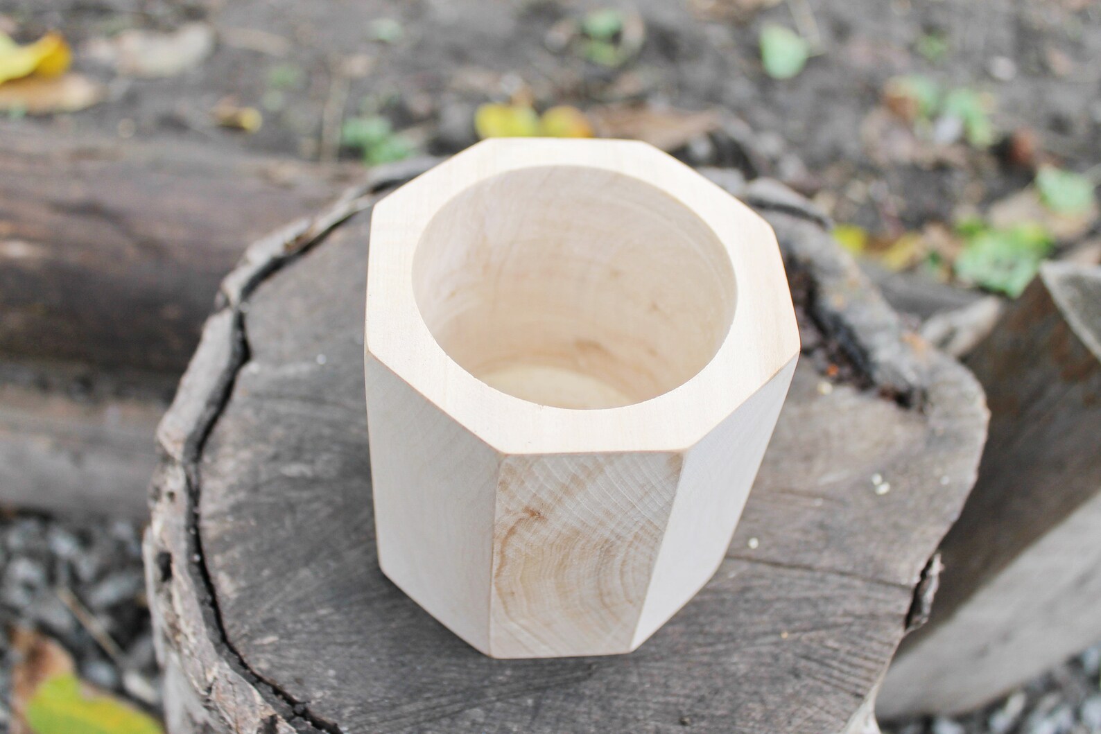 Wooden Octagonal Unfinished Box Without Lid Wooden Cup - Etsy