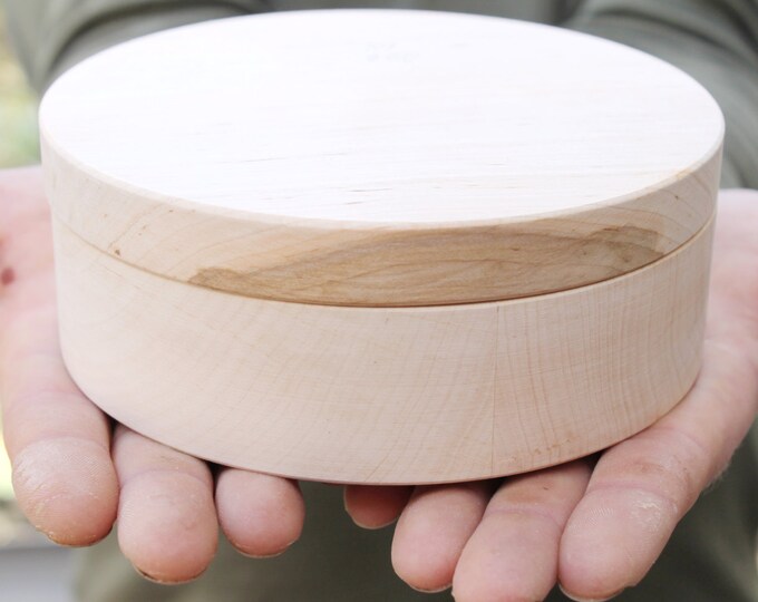 150 Mm Round Unfinished Wooden Box With Cover Natural - Etsy