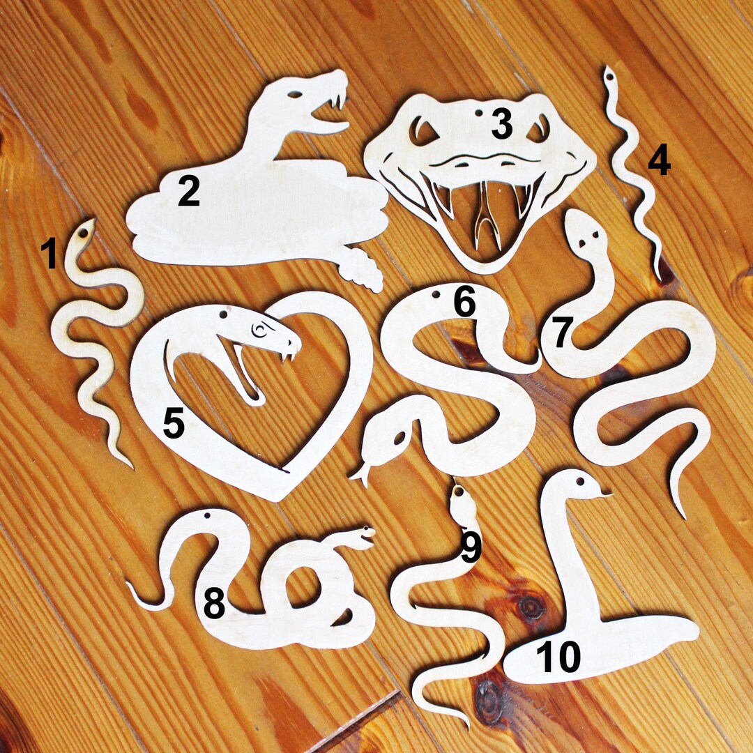 Wooden Decorative Laser Cut SNAKES, Pick a Snake - Laser Cut New Year ...