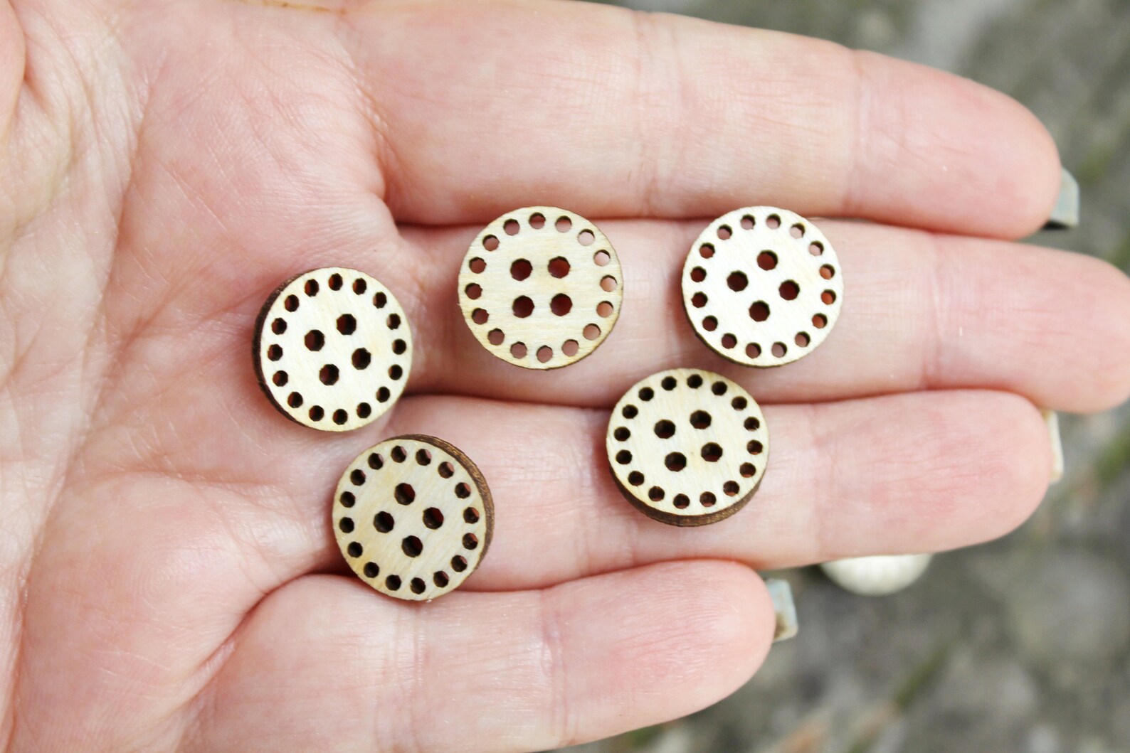 Set of 10 Unfinished Laser Cut Round Buttons 30 Mm 1.2 | Etsy
