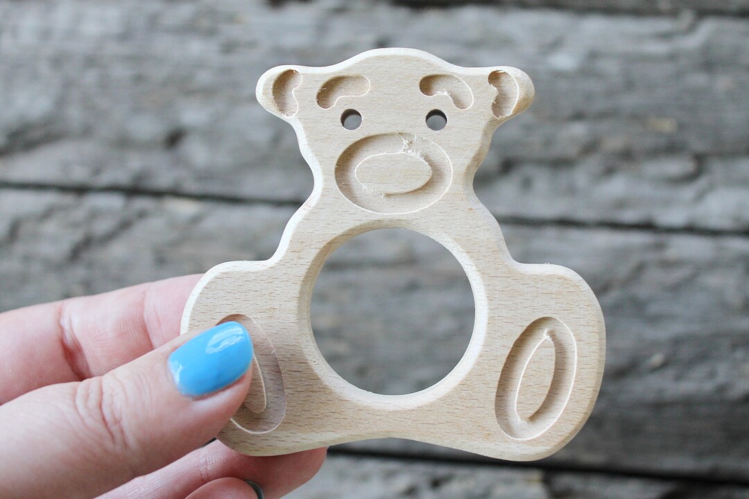 Teddy-bear-teether, Natural, Eco-friendly - Natural Wooden Toy ...