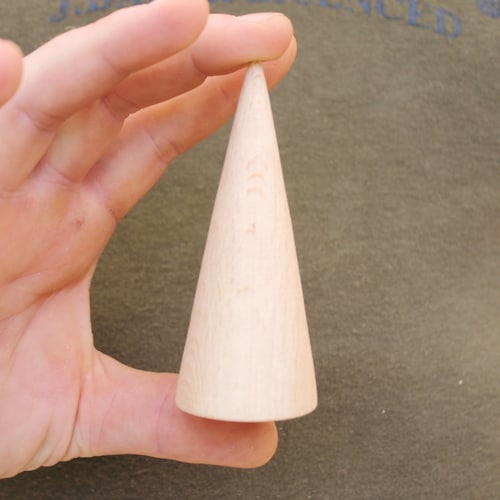 Big Wooden Cones 150 Mm X 50 Mm Natural Eco-friendly Beech - Etsy