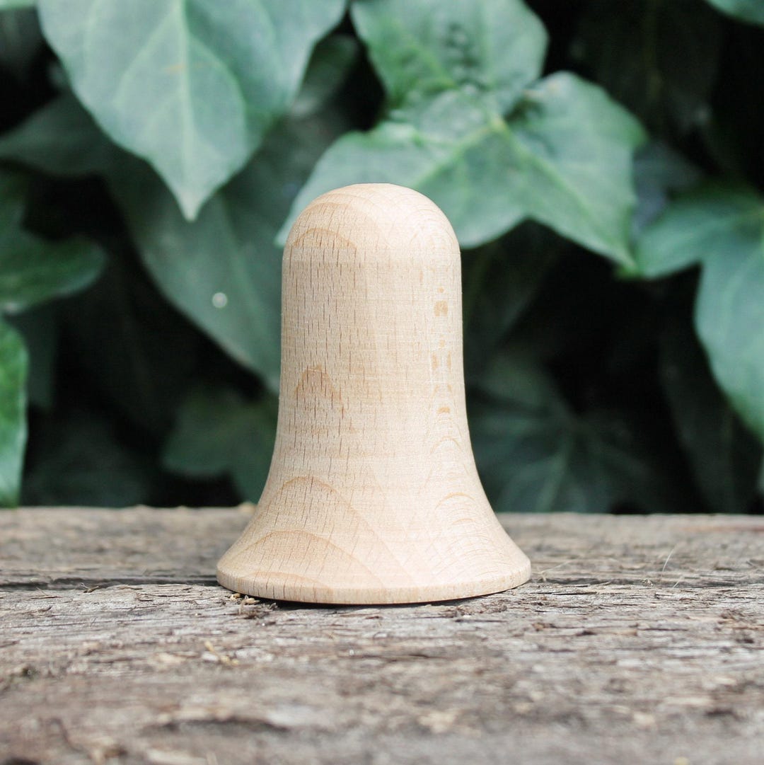 Wooden Bell Ornament 65 Mm – Natural Wood Unfinished Bells – Christmas ...