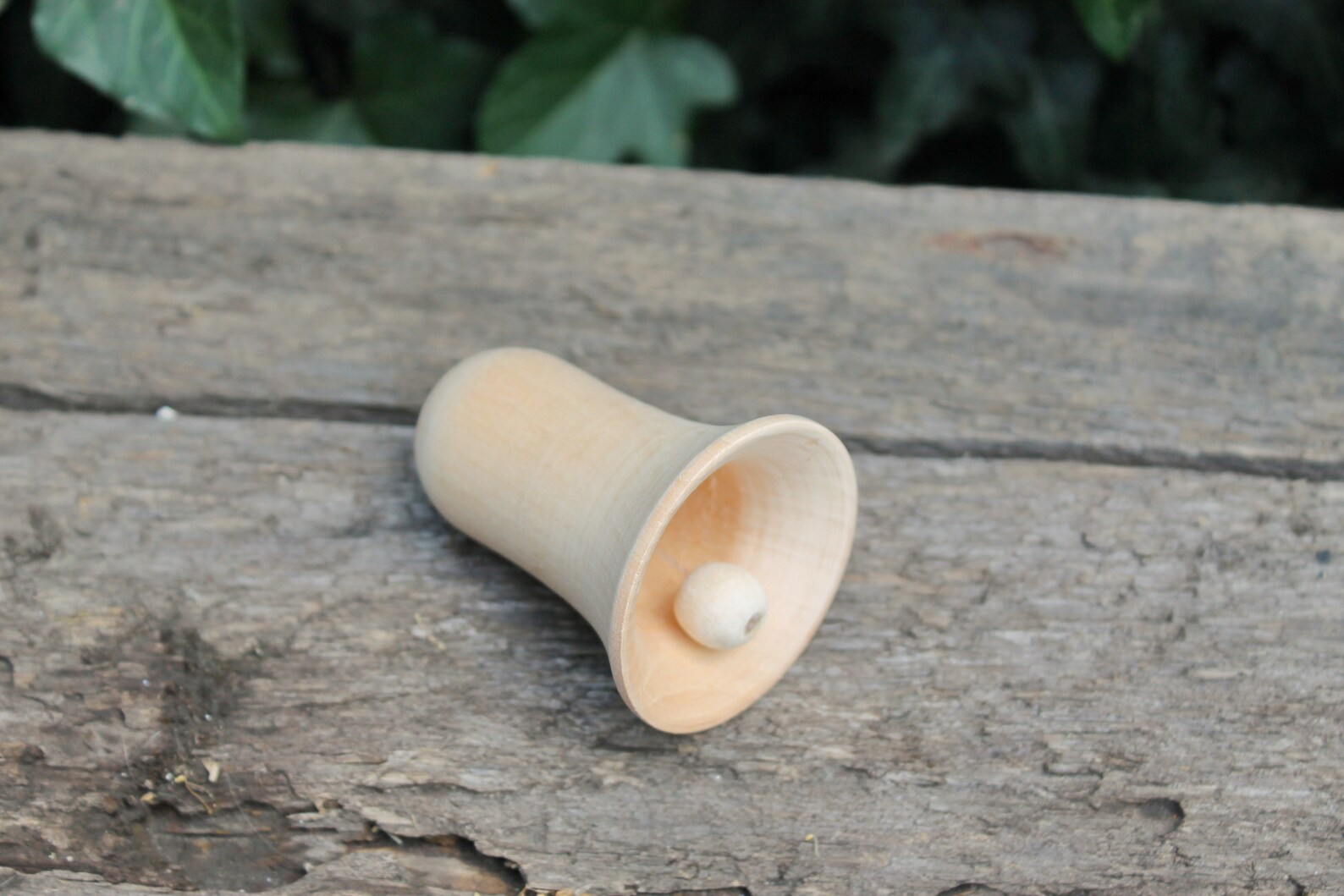 Wooden Bell 65 Mm Unfinished Wooden Bell With Bead Tongue - Etsy