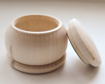 Unfinished Round Wooden Box | Etsy