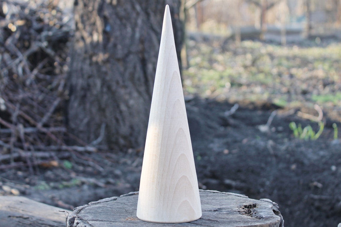 Big Wooden Cones 245 Mm X 75 Mm 9.6x3 Inch Natural - Etsy