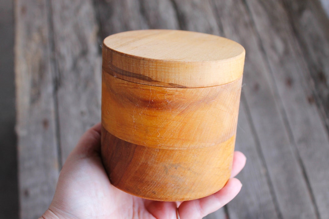 100 Mm X 100 Mm Round Unfinished Wooden Box Boiled in Olive - Etsy