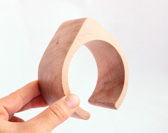 40 Mm Wooden Cuff Unfinished Drop Shape Natural Eco Friendly - Etsy