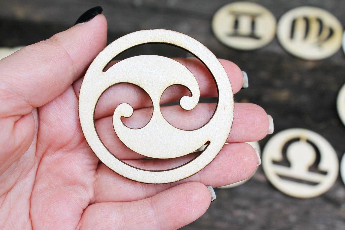 Zodiac Pendants, Set of 12 Zodiac Pendants - Laser Cut Zodiac Pendant ...