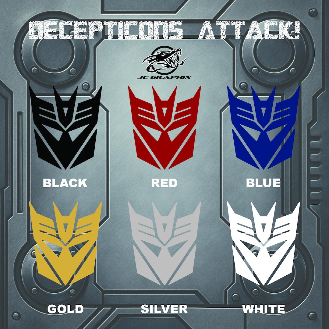 Decepticon Vinyl Decal: Weatherproof Car Sticker - Etsy