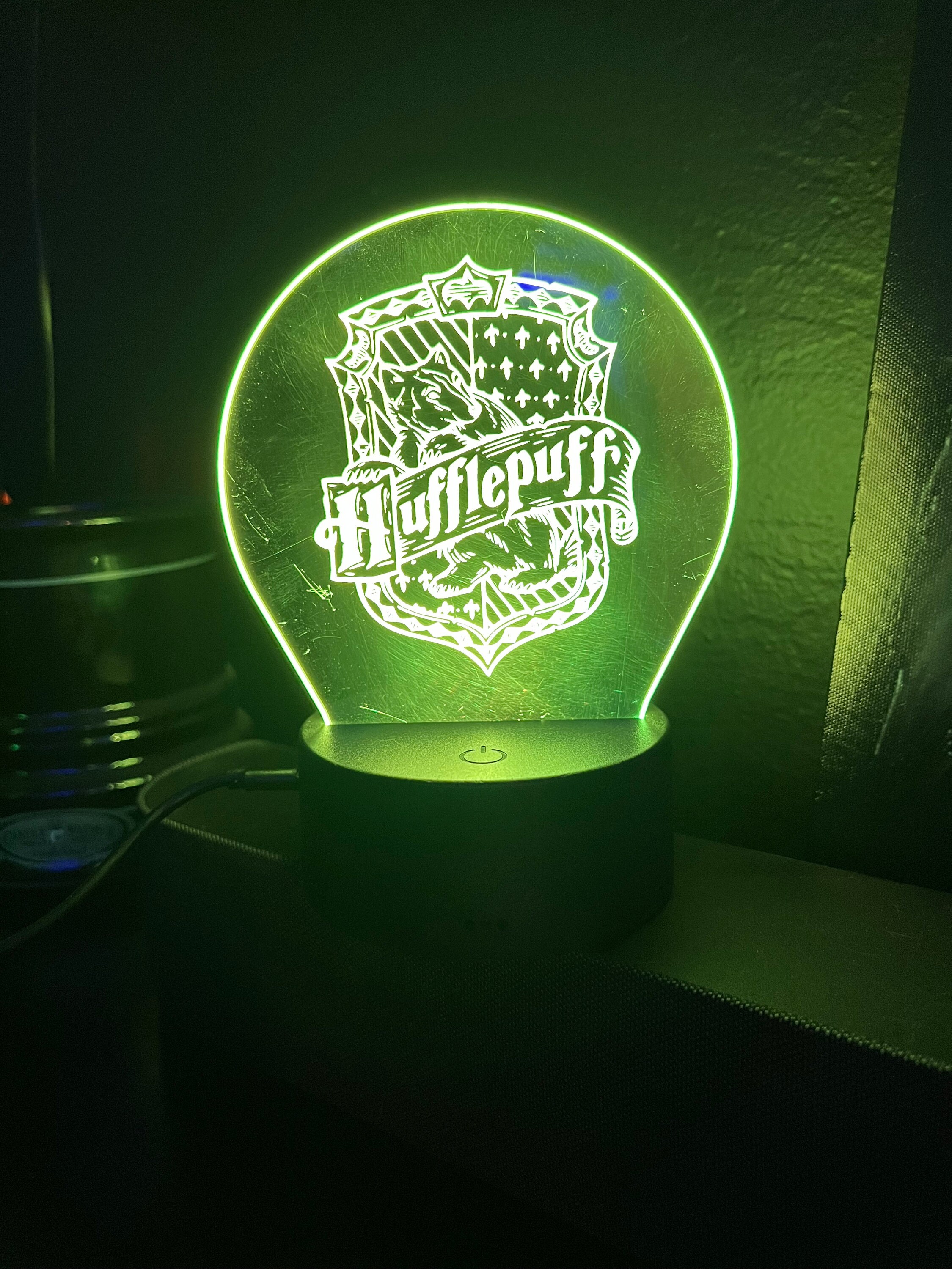 Harry Potter Night Light, RGB Light, Engraved, Hogwart Houses ...