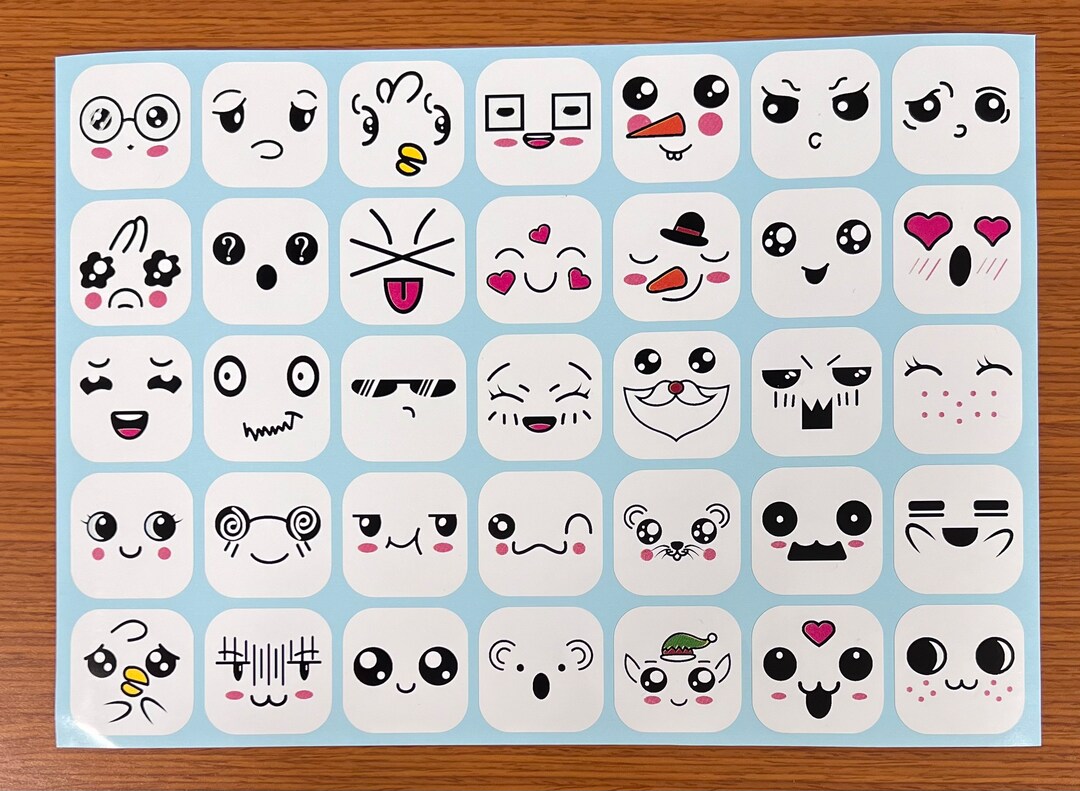 Anime Expressions Galore: Emotive Faces Sticker Sheet! - Etsy