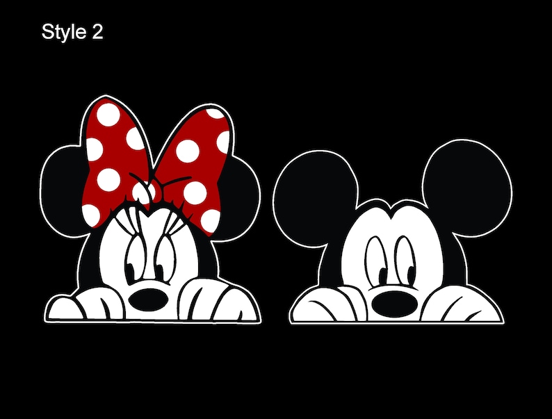 Mickey and Minnie - Vinyl Sticker - Car Decal - Etsy