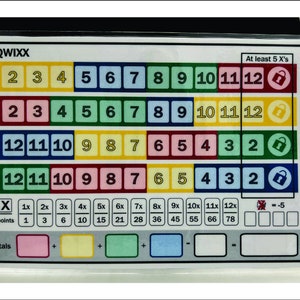 Qwixx Scoresheet, Dry Erase, Reusable, Fun, Double Sided. - Etsy