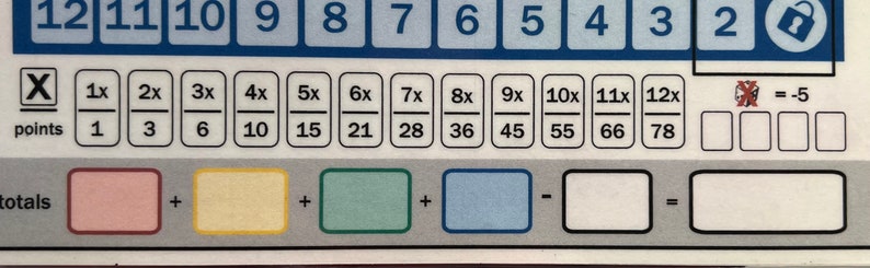 Qwixx Scoresheet Dry Erase Reusable Fun Double Sided. - Etsy