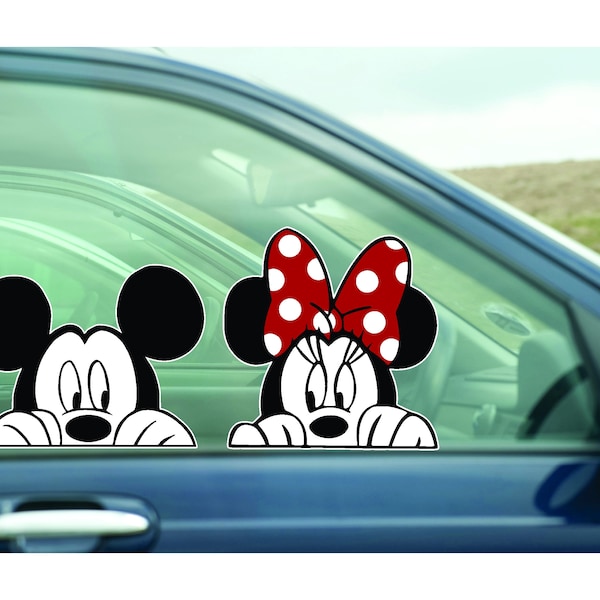 Mickey and Minnie Car Decals - Etsy