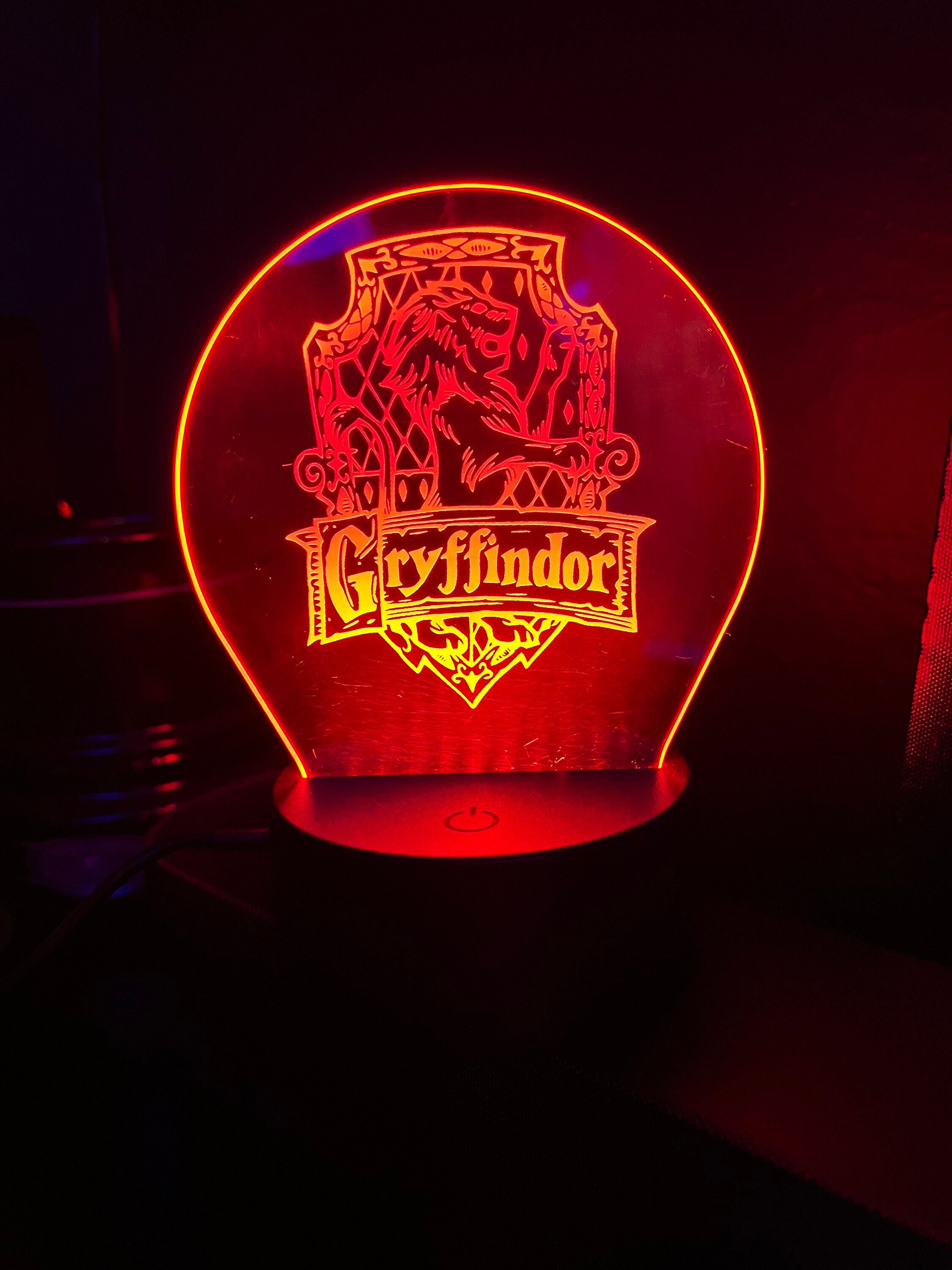 Harry Potter Night Light, RGB Light, Engraved, Hogwart Houses ...