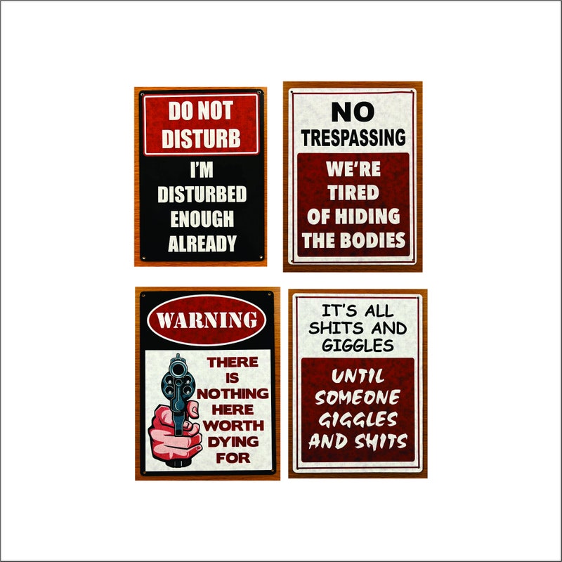 Vintage Warning Sign - Etsy