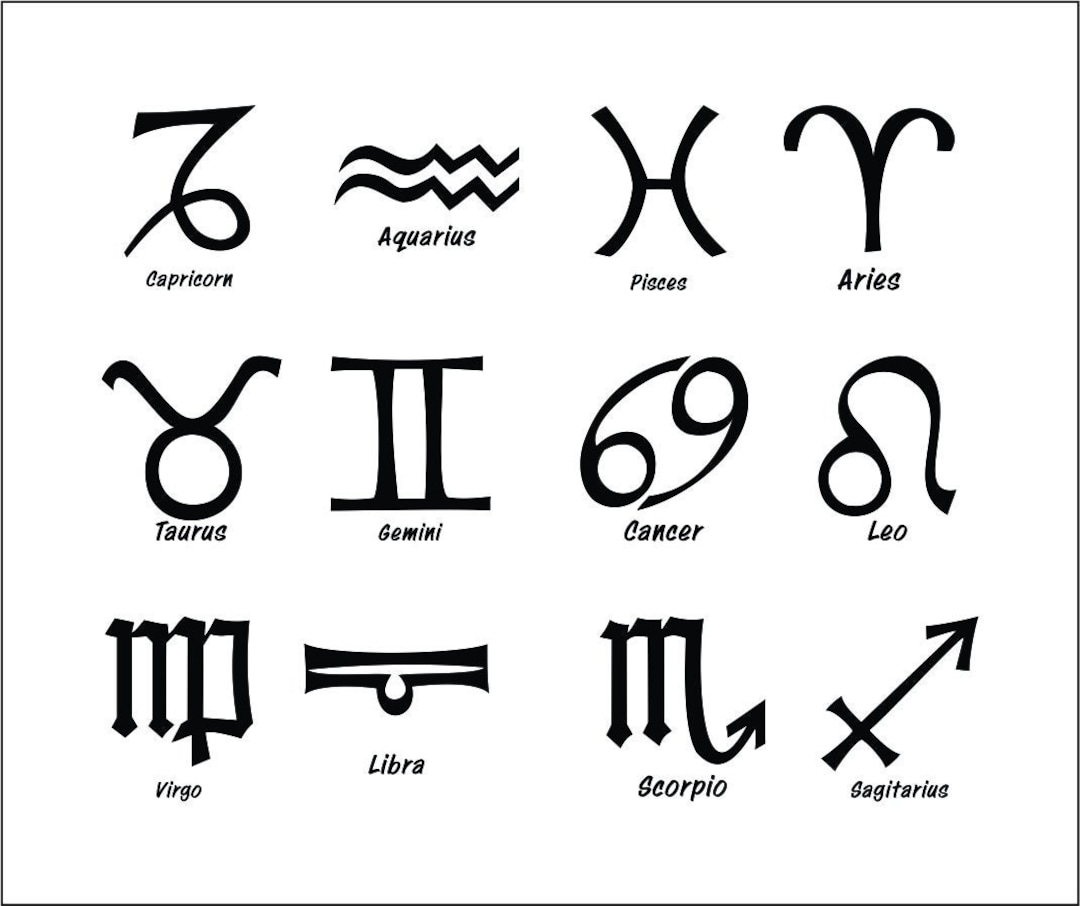 Zodiac Sun Sign Astrology Decals - Etsy