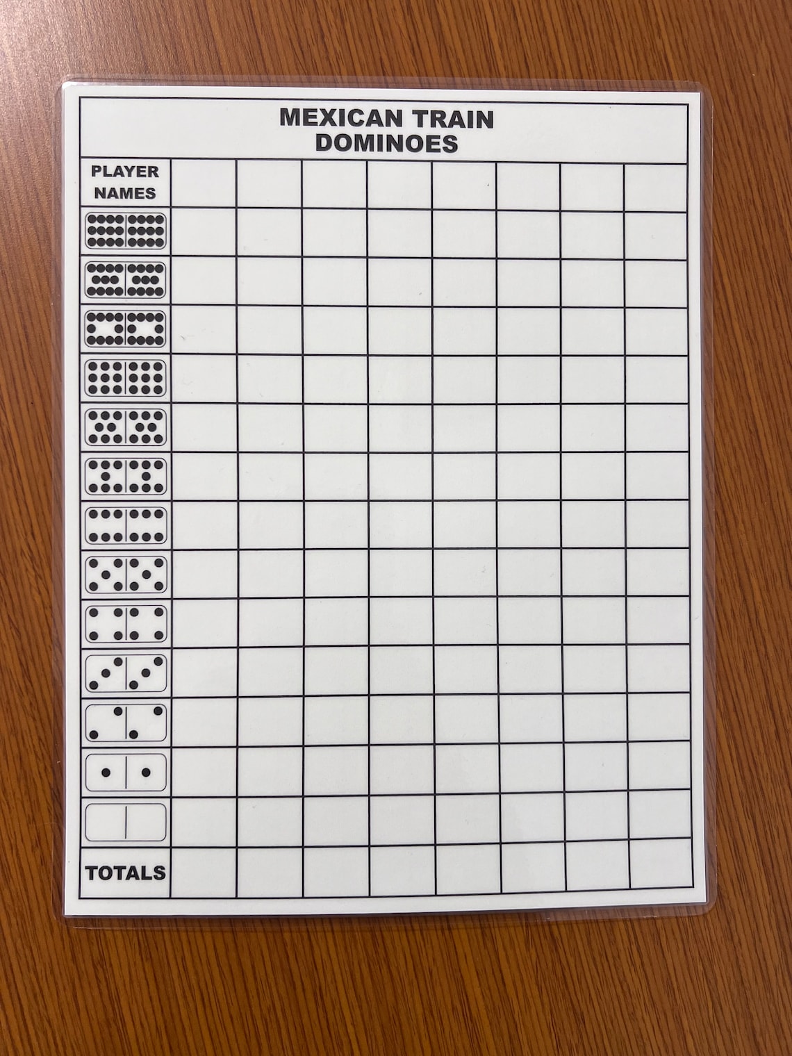 Mexican Train Dominoes Scoresheet, Dry Erase, Reusable, Fun. - Etsy