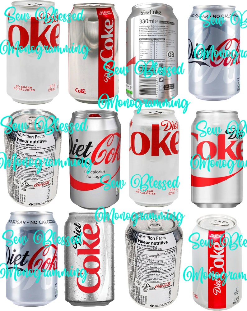 Diet Cola Cans, Png Great Color. 2 Different Versions for One Price - Etsy