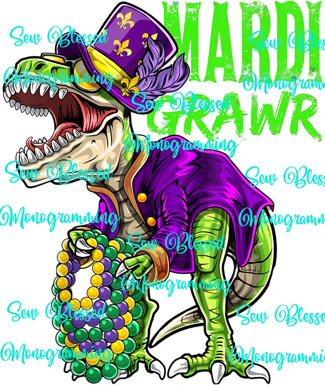 Mardi Gras Roar Dinosaur Png - Etsy