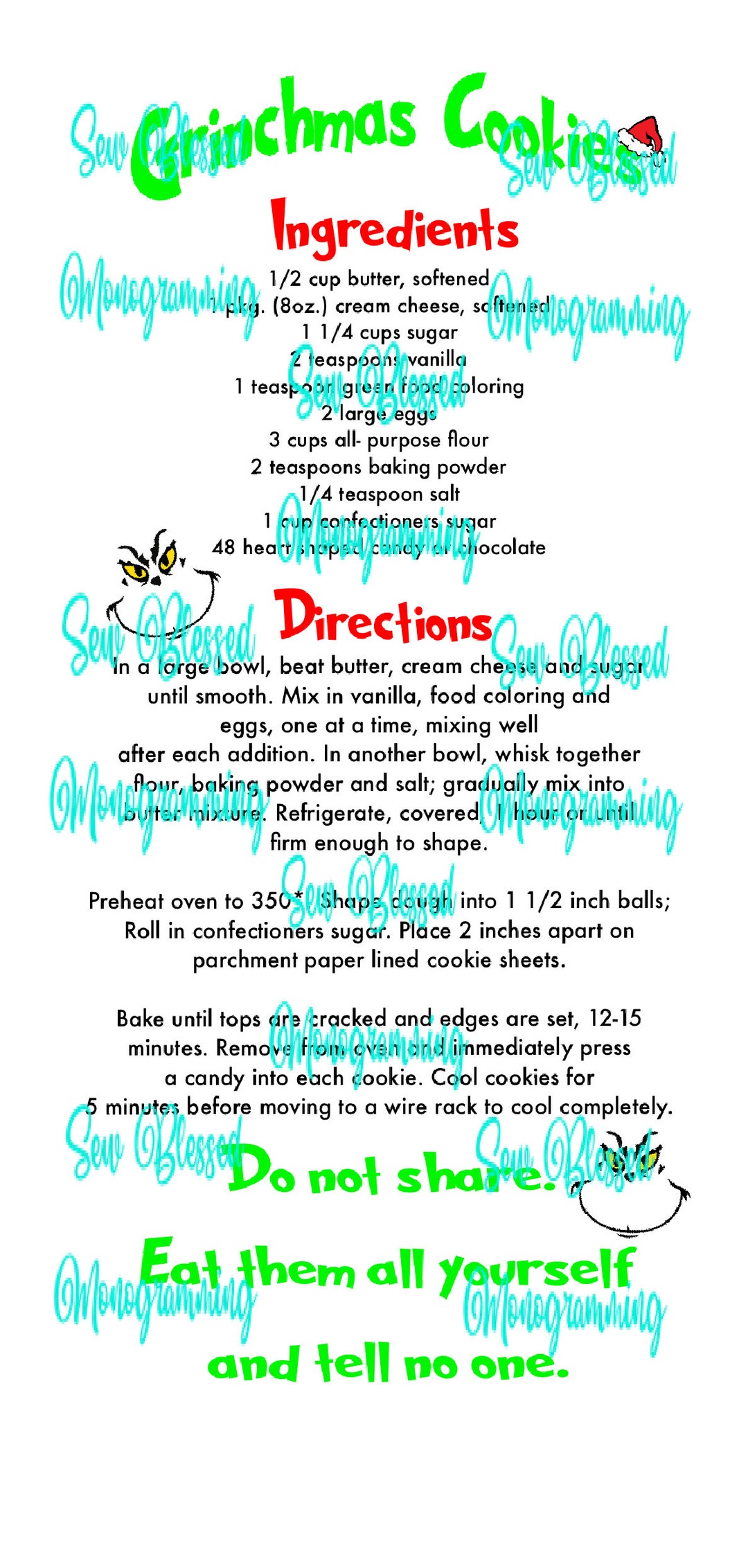 Grinchmas Cookies Png! Great for Decor - Etsy