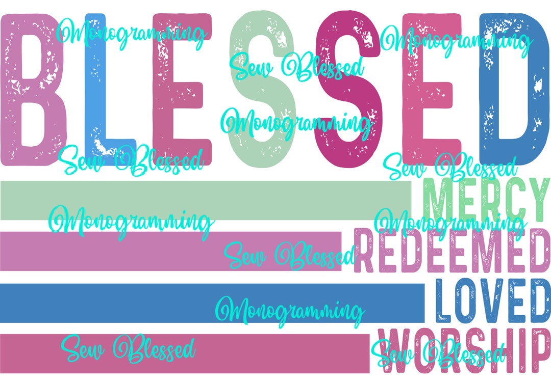 Retro Blessed Png, Three Different Versions! - Etsy