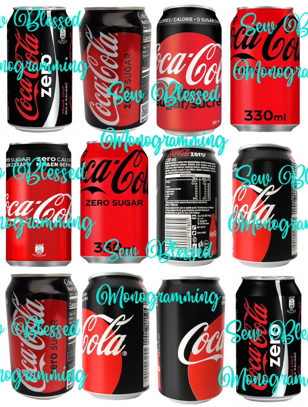 Cola Cola Zero Cans Png - Etsy