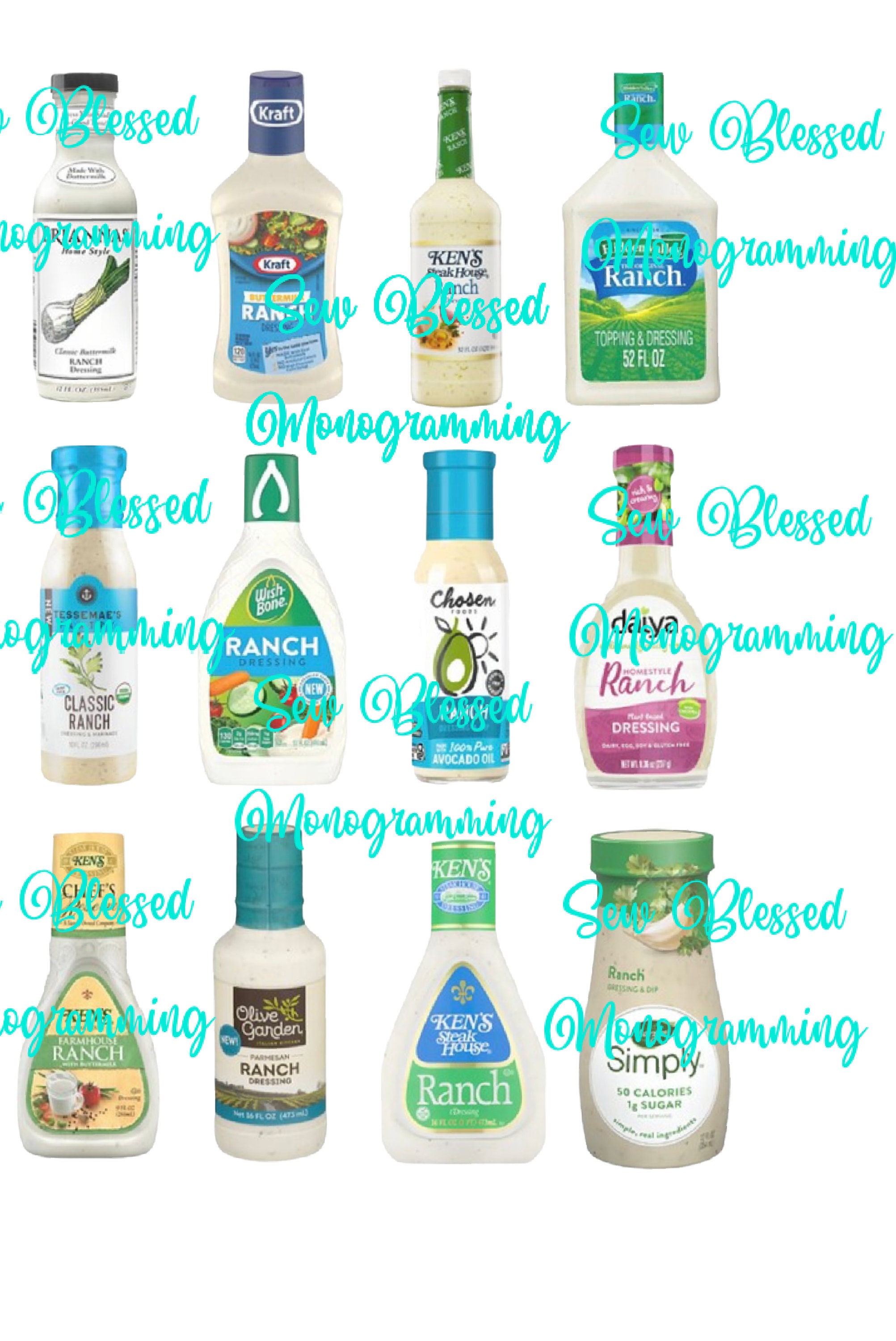 Ranch Bottles, All Kinds, Png, Ranch on Everything - Etsy