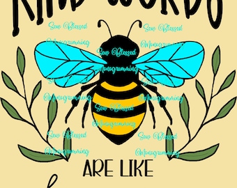 Kind Words Are Like Honey Bible Verse Art Digital Design Wall Art Print ...