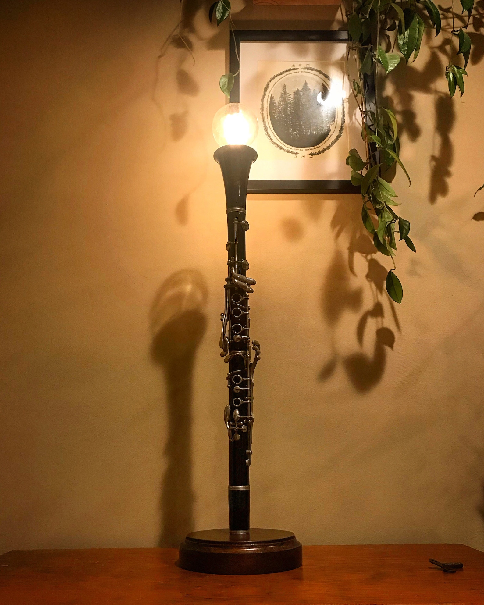 Vintage Bundt Clarinet Lamp Upcycled Repurposed Table Lamp | Etsy