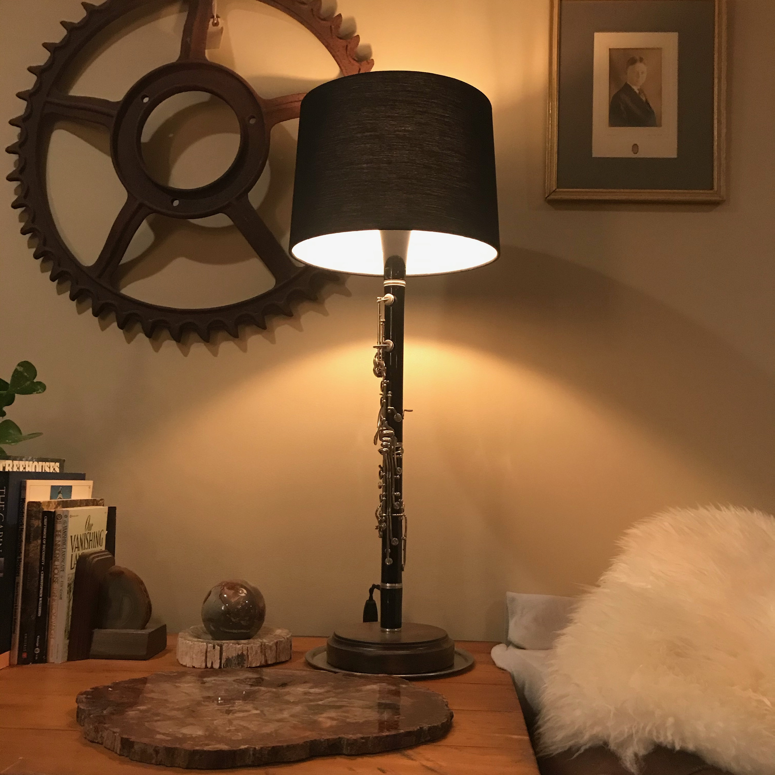 Vintage Bundt Clarinet Lamp Upcycled Repurposed Table Lamp | Etsy