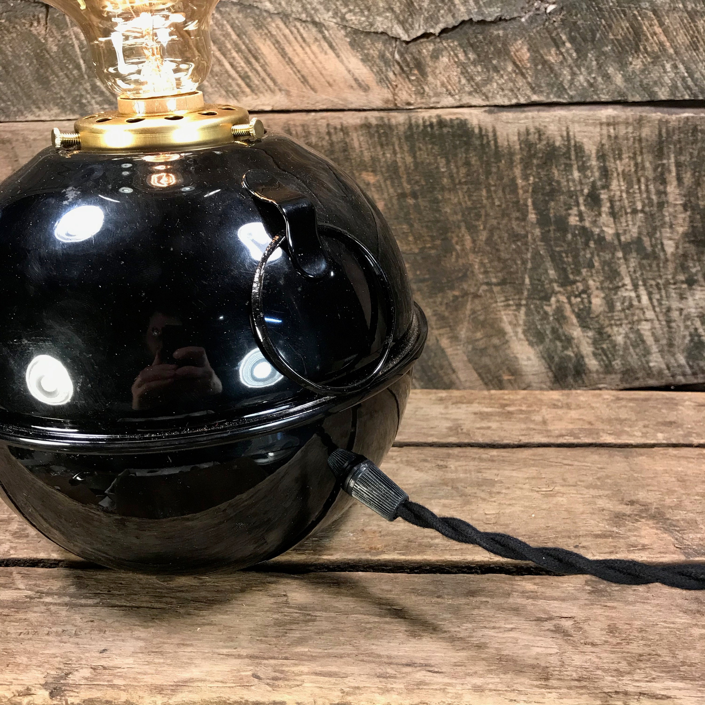 Repurposed Steel Smudge Pot Table Lamp Table Lamp Desk Lamp | Etsy