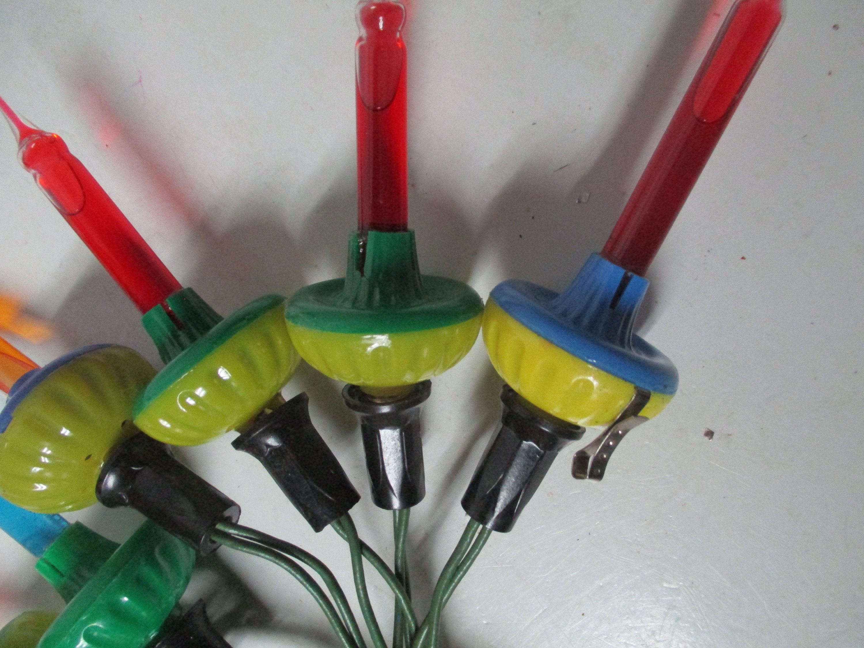 8 Old C-6 HOLLY Brand Electric Bubble Lights W Cord 2 - Etsy