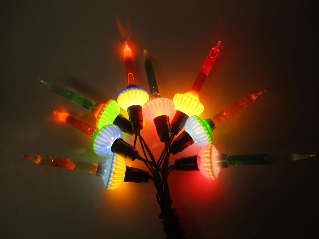 8 Old C-6 Royal Electric Co 2 COLOR Bubble Lights W Cord #3 - Etsy