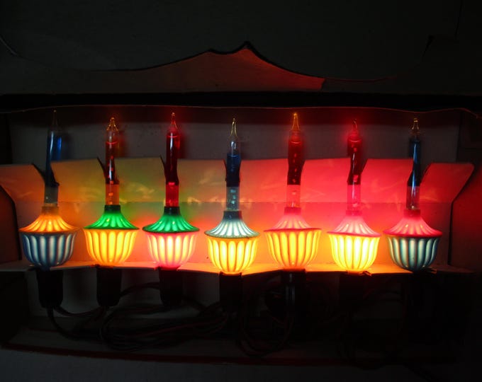 Old 7 Light C-7 Noma Tulip Bubble Light Set W Cord in Original Box - Etsy