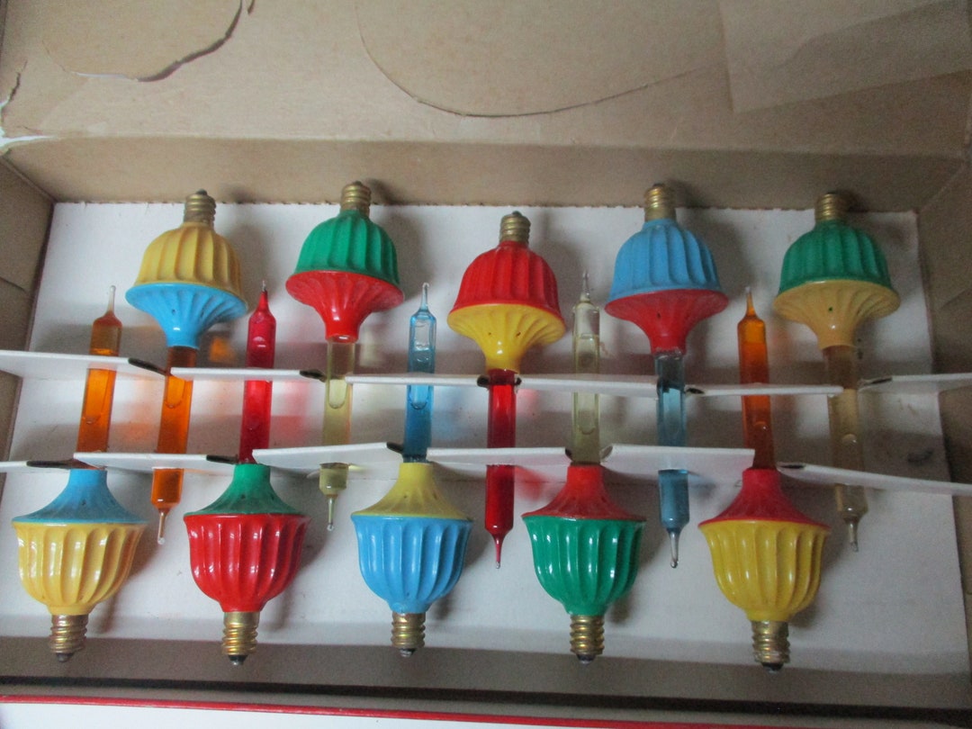 Old 10 Light C-7 Noma Glolite Tulip Bubble Light Set in Original Box - Etsy