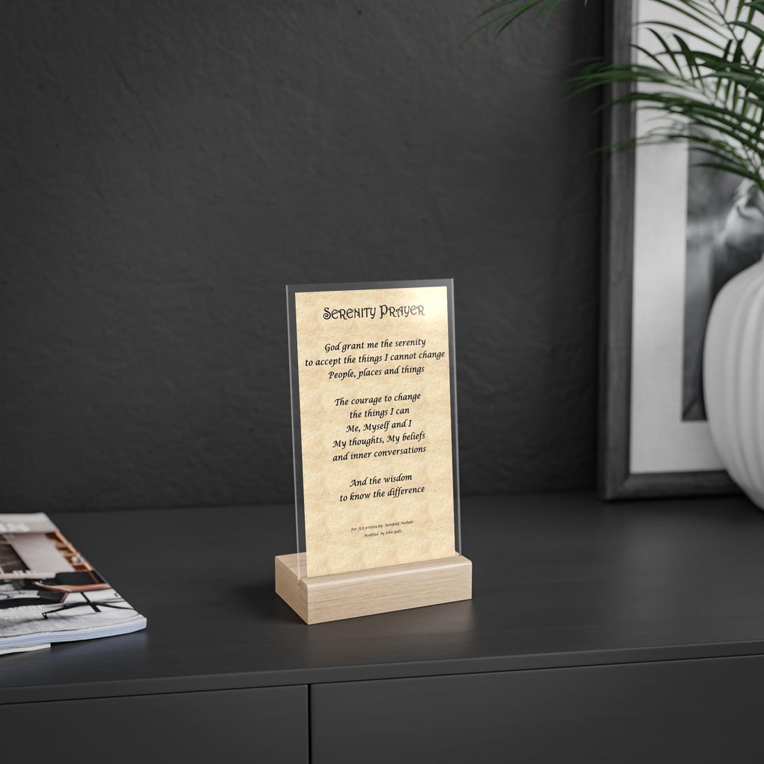 Serenity Prayer Sign Serenity Prayer Modified Daily Affirmations ...