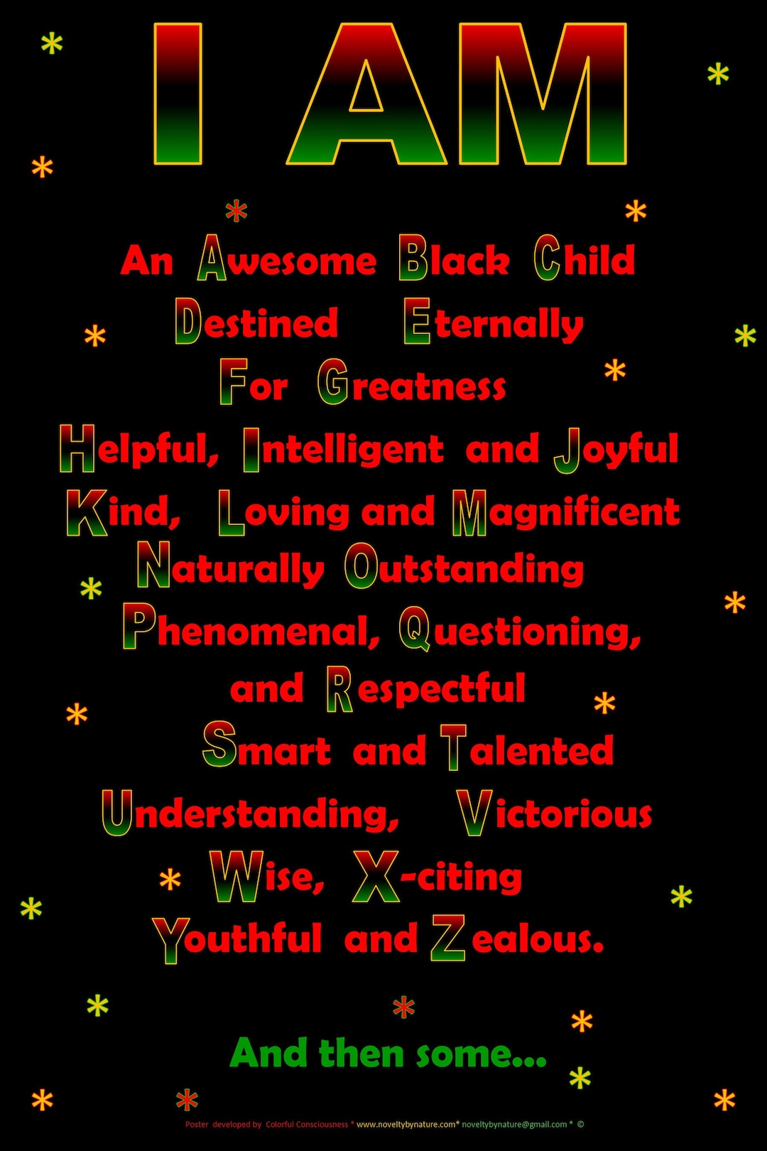 Black Kids Poster for Black Children Affirmation for Black History ...