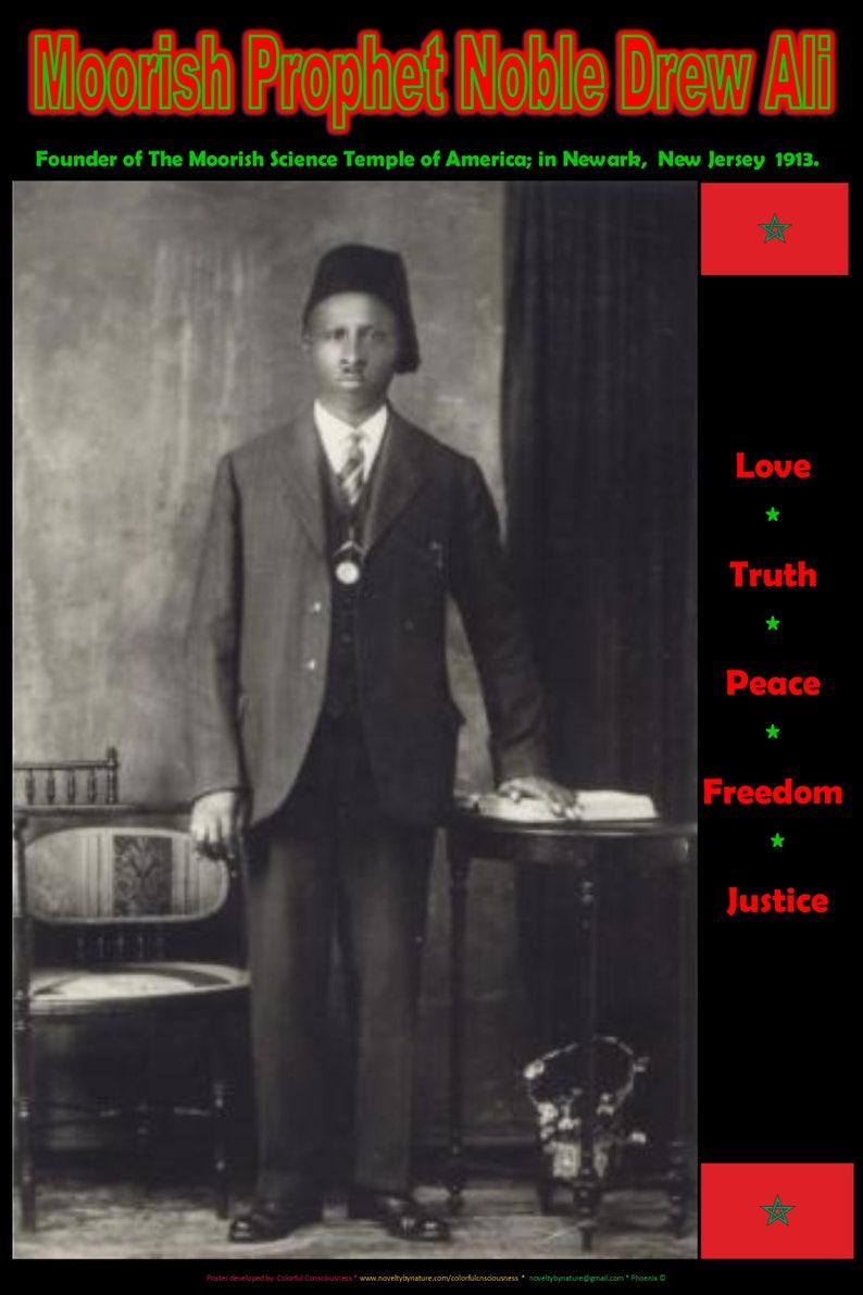 Noble Drew Ali, Moorish Science Temple of America, Moorish Men, Moors ...