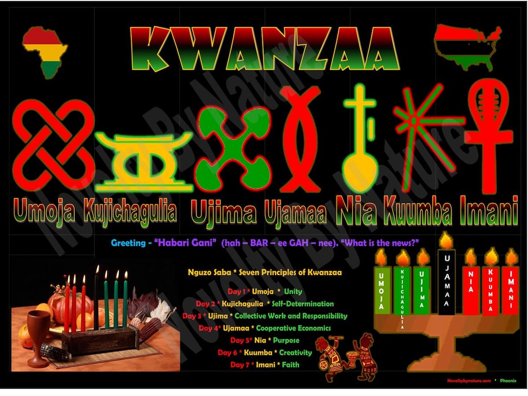 Kwanzaa Poster Set, Kwanzaa Decorations, Umoja Poster, Ujima Poster ...