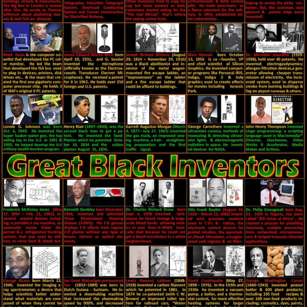 Black Inventors Poster - Etsy