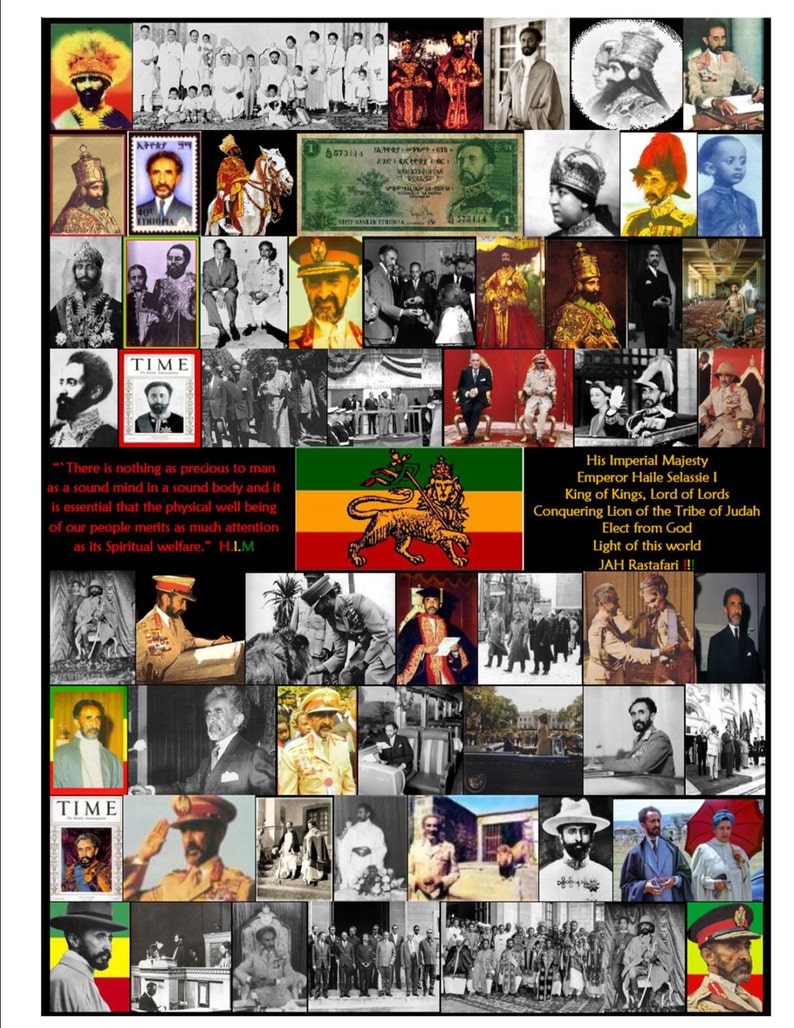 Rasta Posters Jah Rastafari Artwork Prints Posters Selassie - Etsy